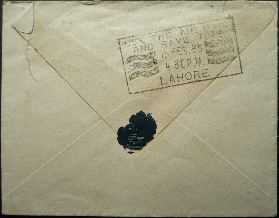 INDIA 14 FEB 1935 KGV AIRMAIL COVER FROM RAWALPINDI TO KENT, ENGLAND | eBay
