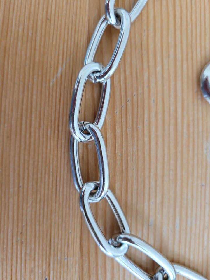 31" Chrome Heavy Duty Leash Metal Wallet Coil Chain Biker Trucker Jean ...