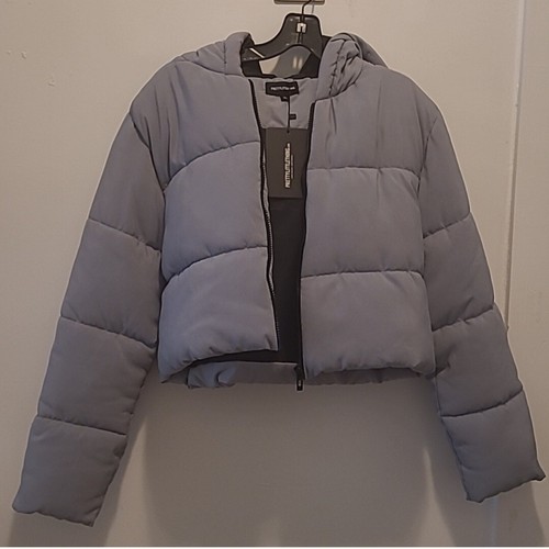 Pretty Little Thing - Basic Hooded Cropped Puffer Size XL NWT | eBay