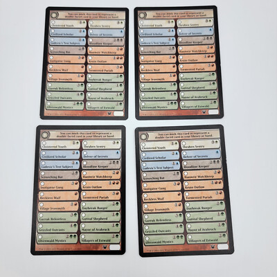 4 Checklist Card - Innistrad (ISD) - NM/MP - Tokens - Magic MTG FTG | eBay