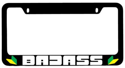 Badass (JDM) Black METAL License Plate Frame Auto Accessory | eBay