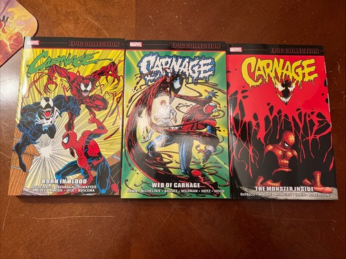 Marvel Carnage Epic Collection Vol 1,2,3 Lot! Spiderman Venom New ...