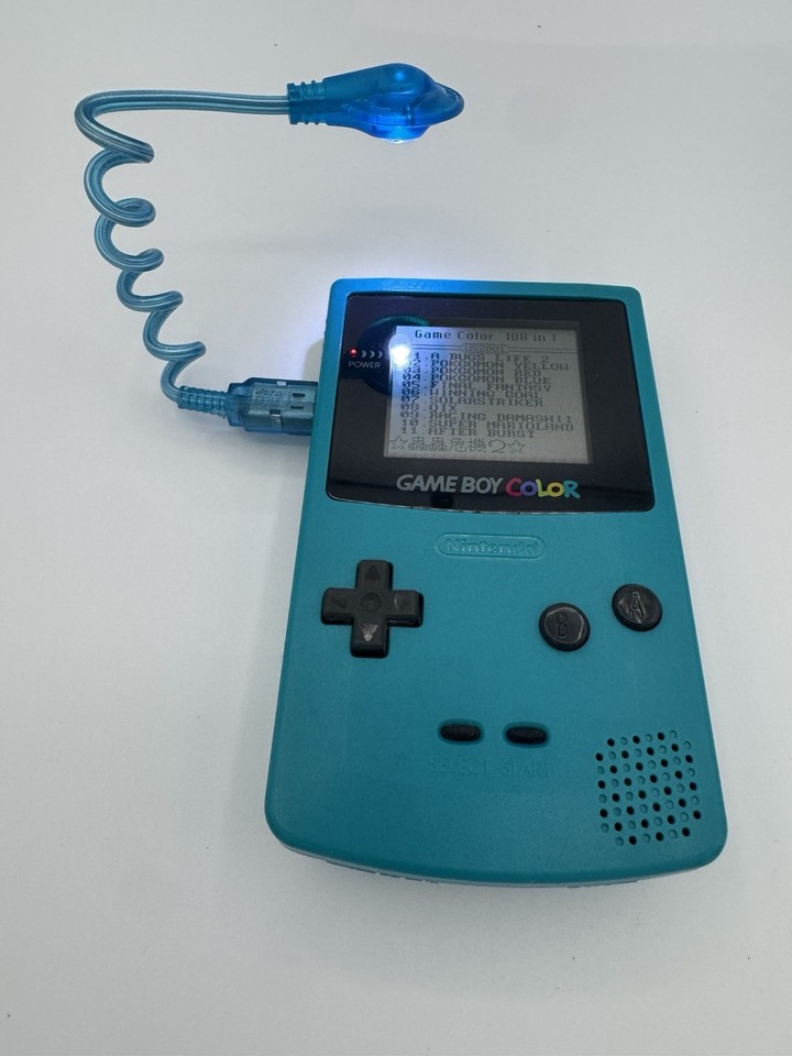 Nintendo Game Boy Color Teal Blue Console CGB-001 With Game + More | eBay