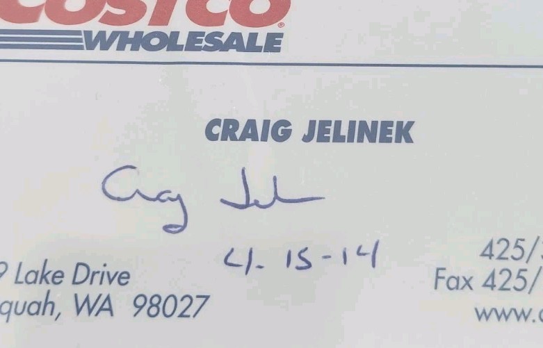 Craig Jelinek Signed Business Card Costco Former CEO Auto Autograph | eBay
