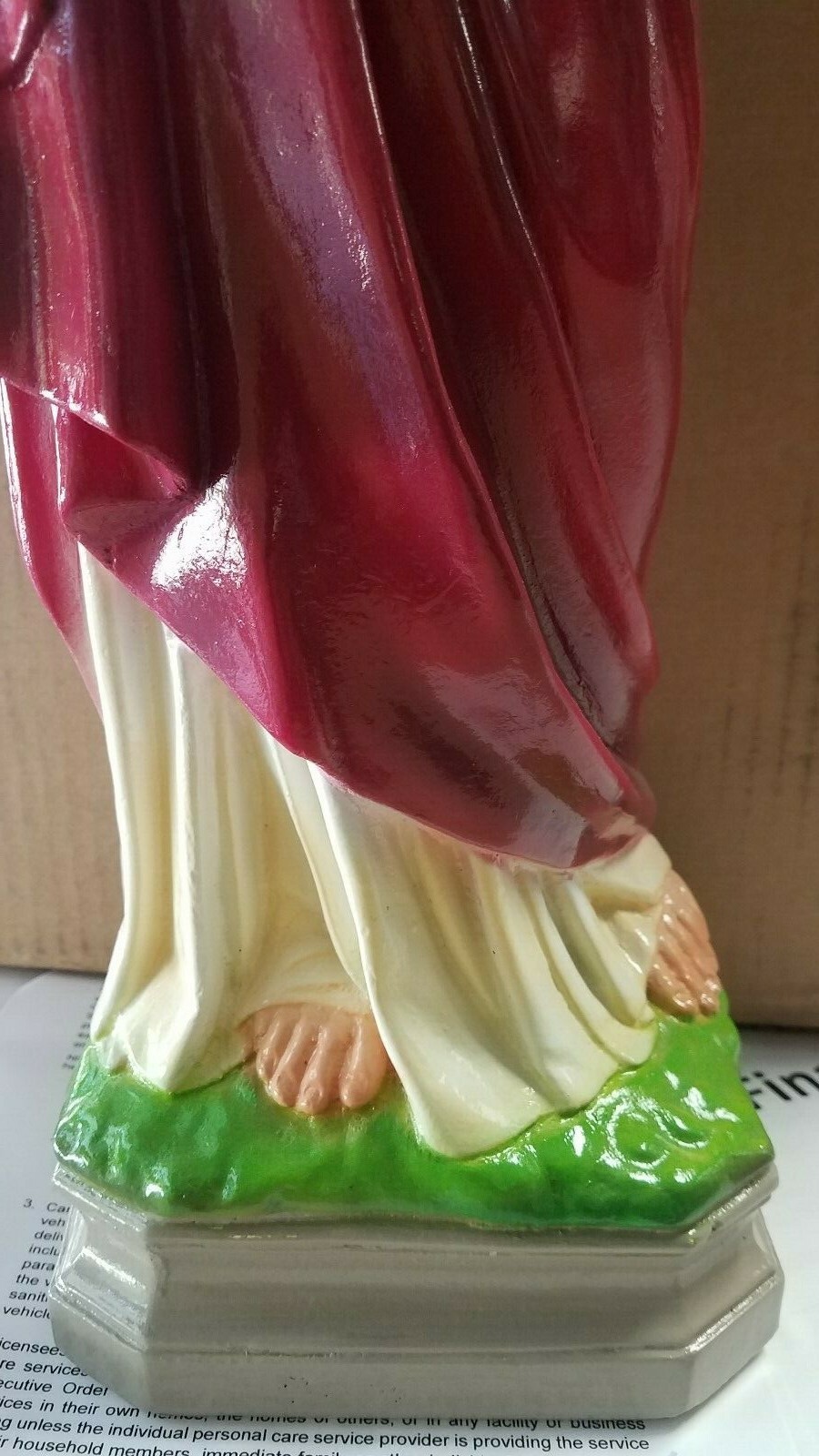 25" Sacred Heart Cement Religious Outdoor Statue | eBay