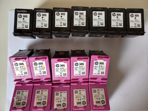 Original Lot HP 305 Tricolor & Black Empty Ink Cartridges (18 units) | eBay