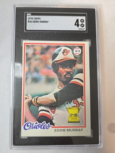 1978 Topps EDDIE MURRAY Baltimore Orioles HOF RC Rookie Card # 36 ...