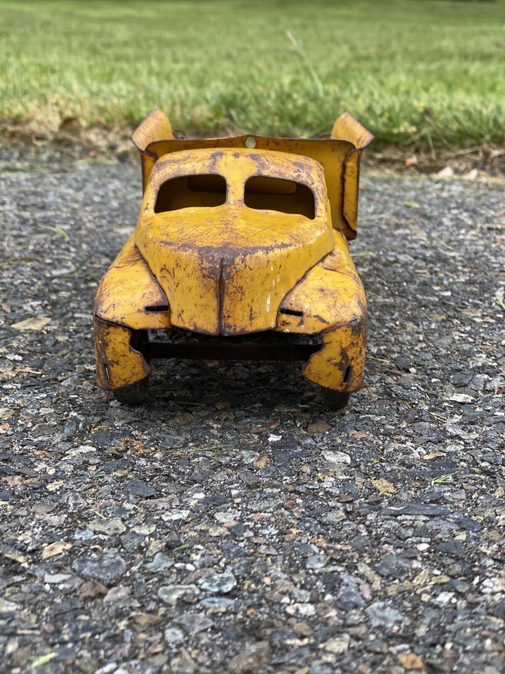 Vintage Buddy L Shell Gas Delivery Dump Bed Steel Truck with Chain ...