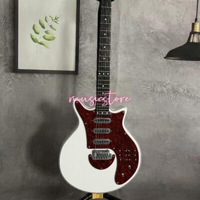 Special Brian May White Solid Electric Guitar SSS Pickups Red Pickguard ...