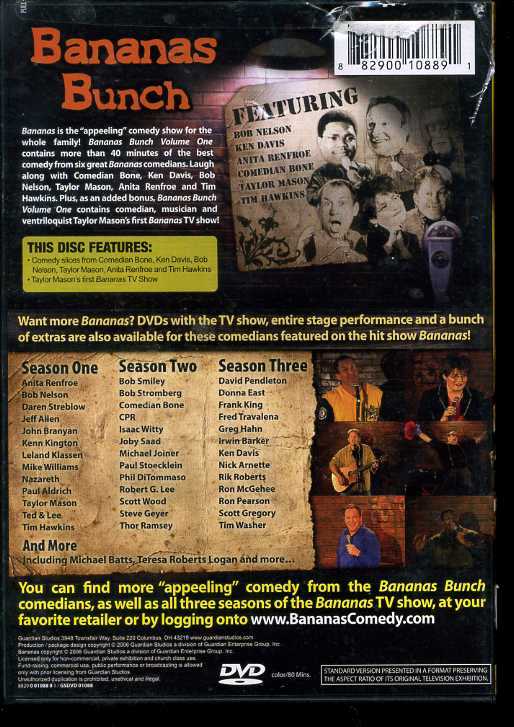 THE BEST OF Bananas Bunch Volume 1 DVD THE MOVIE COMEDY AS SEEN PN TV ...