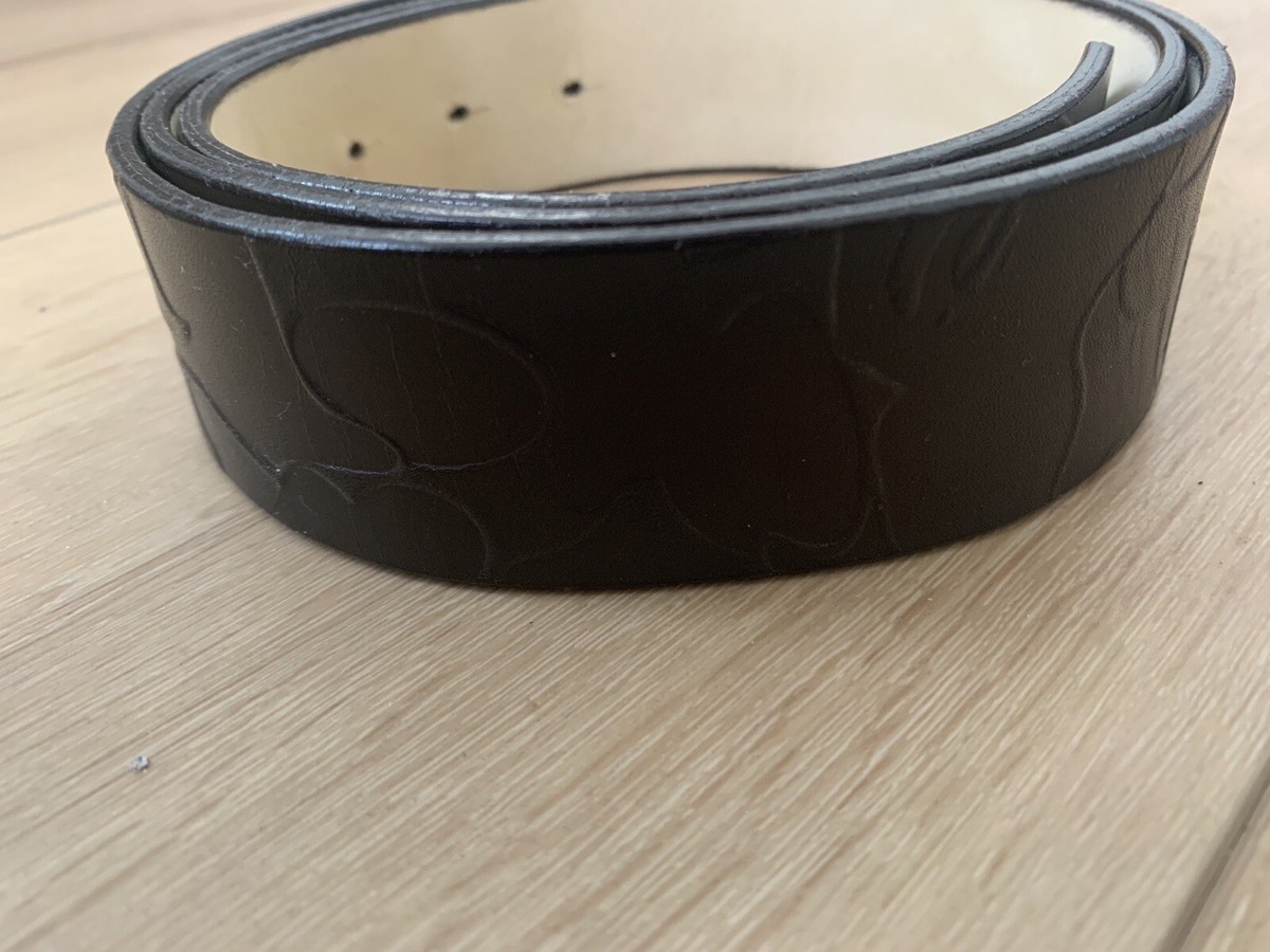 A BATHING APE Bape Gold logo buckle jacquard camo leather A BATHING APE Bape Gold logo buckle jacquard camo leather