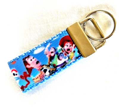 Handmade Mini Key Chain Decorated w/ TOY STORY Ribbon Key Fob, Backpack ...