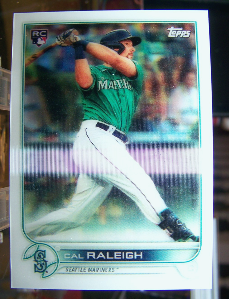 CAL RALEIGH (2) CARD ROOKIE LOT ~ 2022 TOPPS CHROME BLACK & TOPPS 3D ...