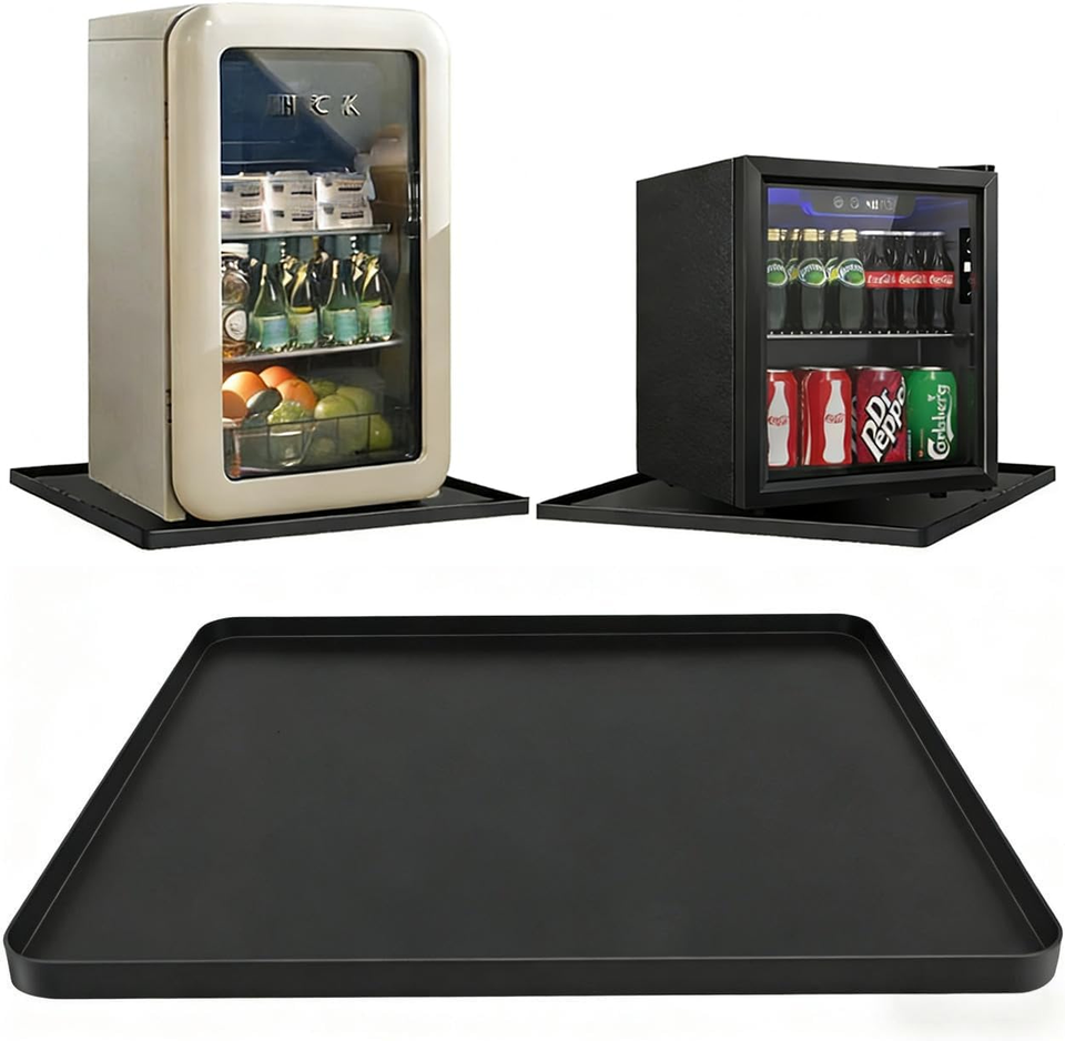 Mini Fridge Mat for Carpet Floor, Leak-Proof 20"X20"X0.6" Silicone Mini ...