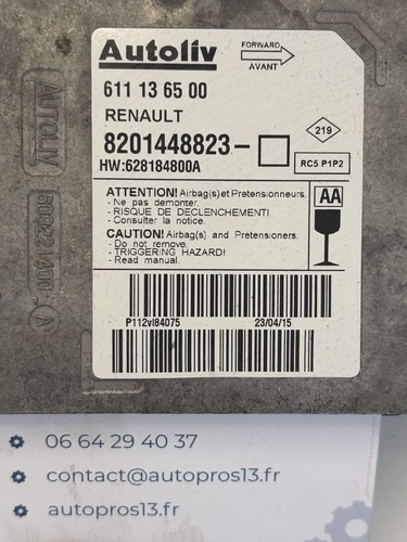 CALCULATEUR CAPTEUR AIRBAG BOITIER D' AIR BAG VIERGE RENAULT MASTER ...