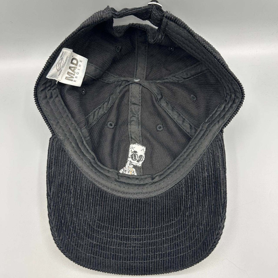 Bart Simpson Hat Men Black Corduroy Embroidered Mad Engine Strap Back ...