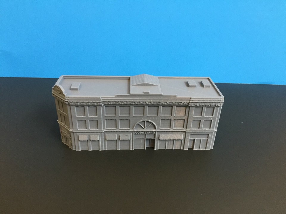 " The Courtyard "Urban City Building - N Scale - 1:160 - No Assembly ...