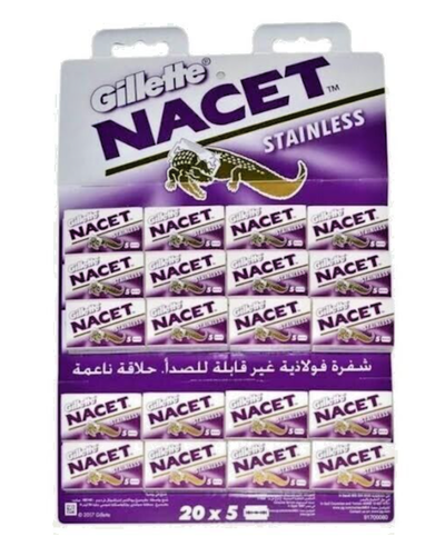 100 Edge×2 Razor Blades ORIGINAL NACET By Gillette Stainless Russia Men ...