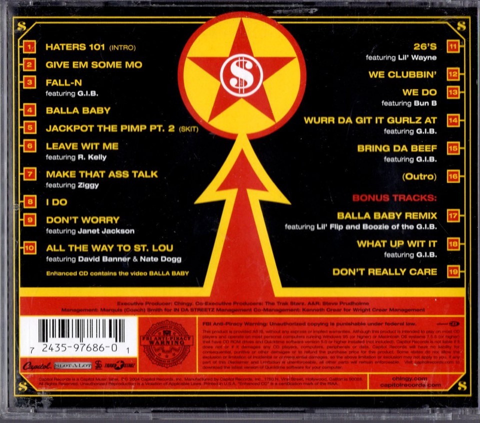 Chingy Powerballin 2004 OG CD 1st Press Album Rap Hiphop R&B Nate Dogg ...