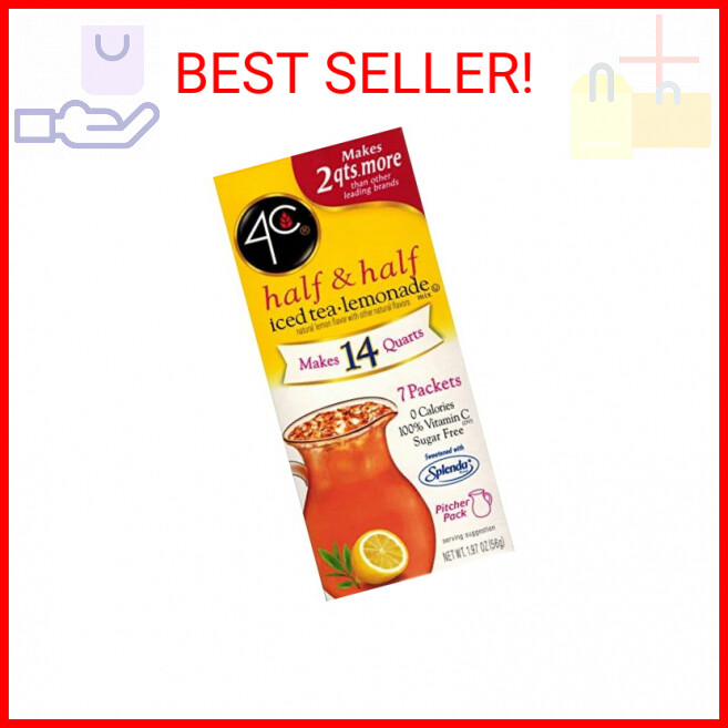 4C Totally Light Half & Half Iced Tea.Lemonade, 7-Count Packets (Pack ...