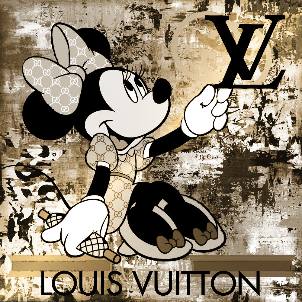 LEINWAND BILD BIS 100x100x5 MINI-MOUSE POP-ART LV WANDBILD CARTOON ...