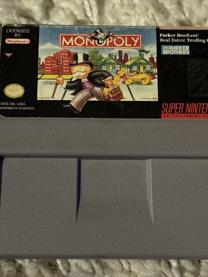 Super Nintendo SNES Monopoly Game | eBay