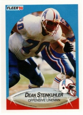 1990 Fleer #136 - Dean Steinkuhler - Houston Oilers Football Card | eBay