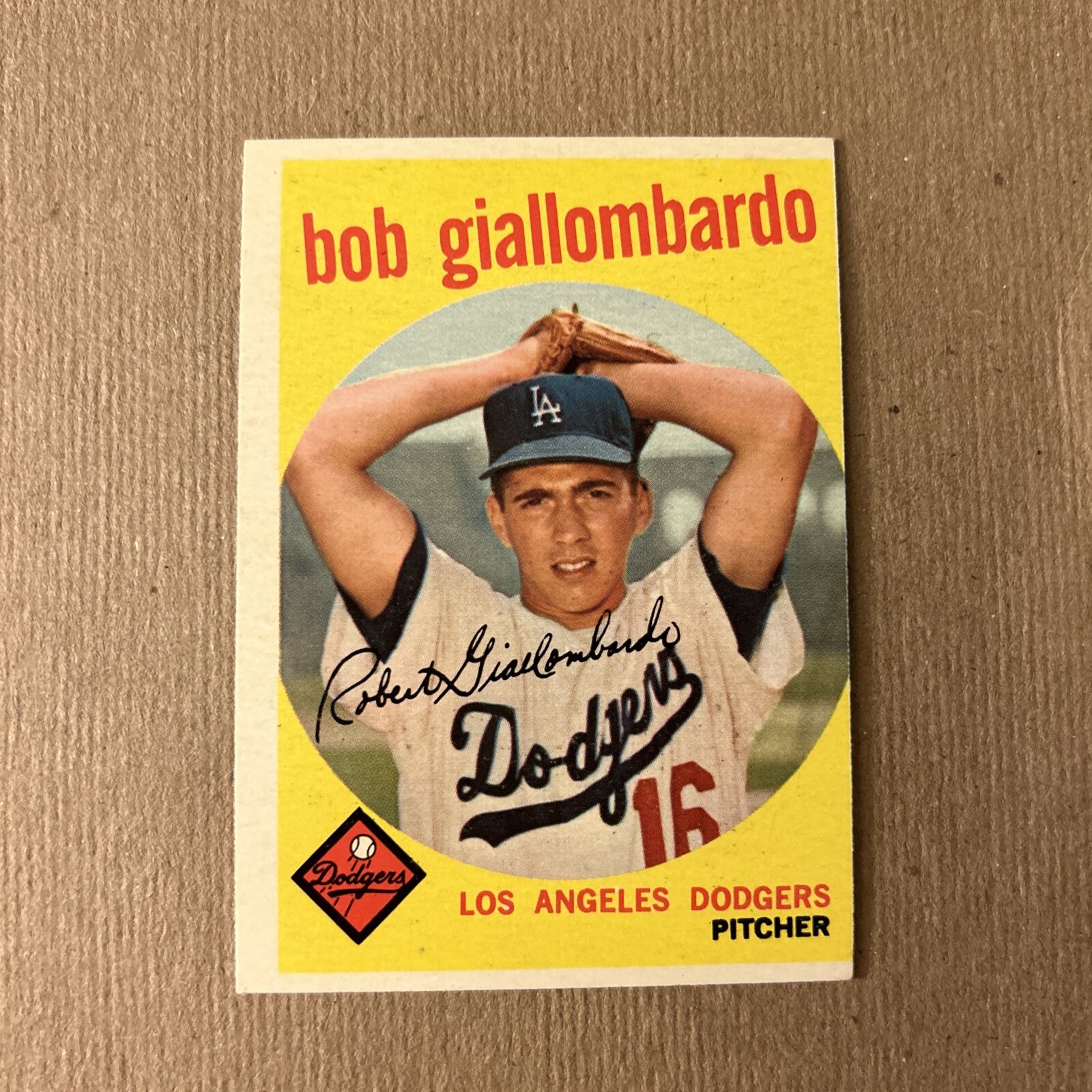 1959 Topps Baseball Bob Giallombardo Los Angeles Dodgers Card #321 | eBay