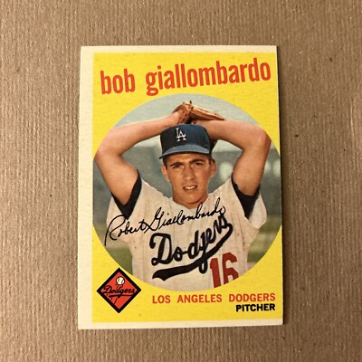 1959 Topps Baseball Bob Giallombardo Los Angeles Dodgers Card #321 | eBay