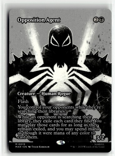 Opposition Agent 0019 Borderless Spider Man MTG Magic The Gathering ...