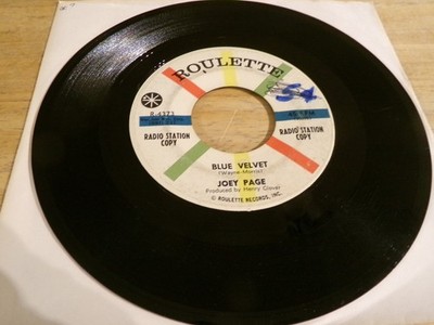 Joey Page 45 - Blue Velvet - Roulette R-4373 Spokes label promo | eBay