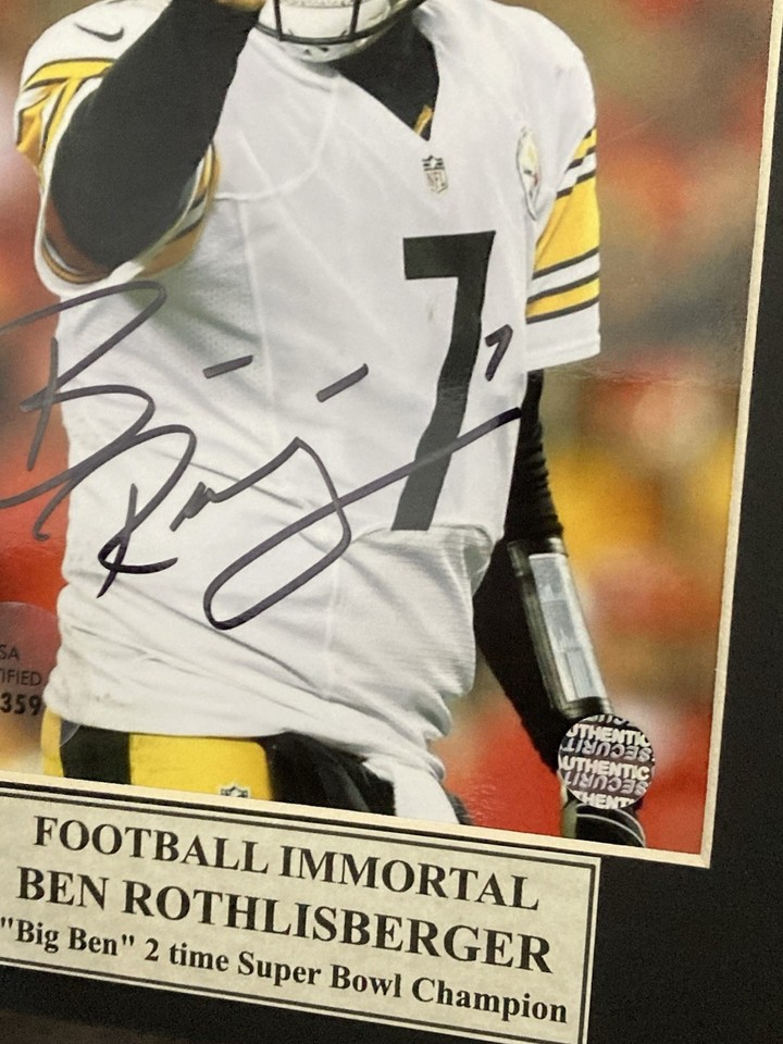 Ben Roethlisberger signed Autographed 5x7 Photo In a 8x10 Matt with COA ...