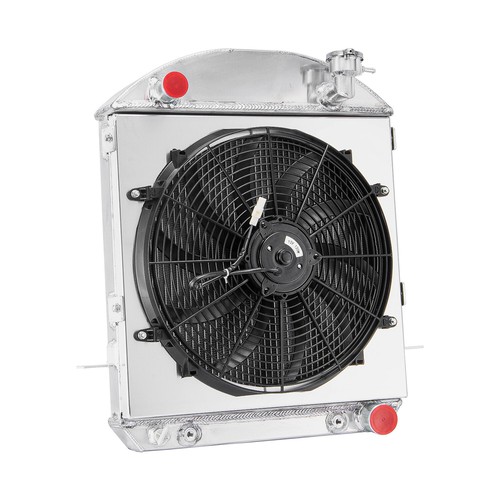 3Row Radiator+Shroud Fan For 1917-1927 Ford Model T-Bucket Grill Shells ...