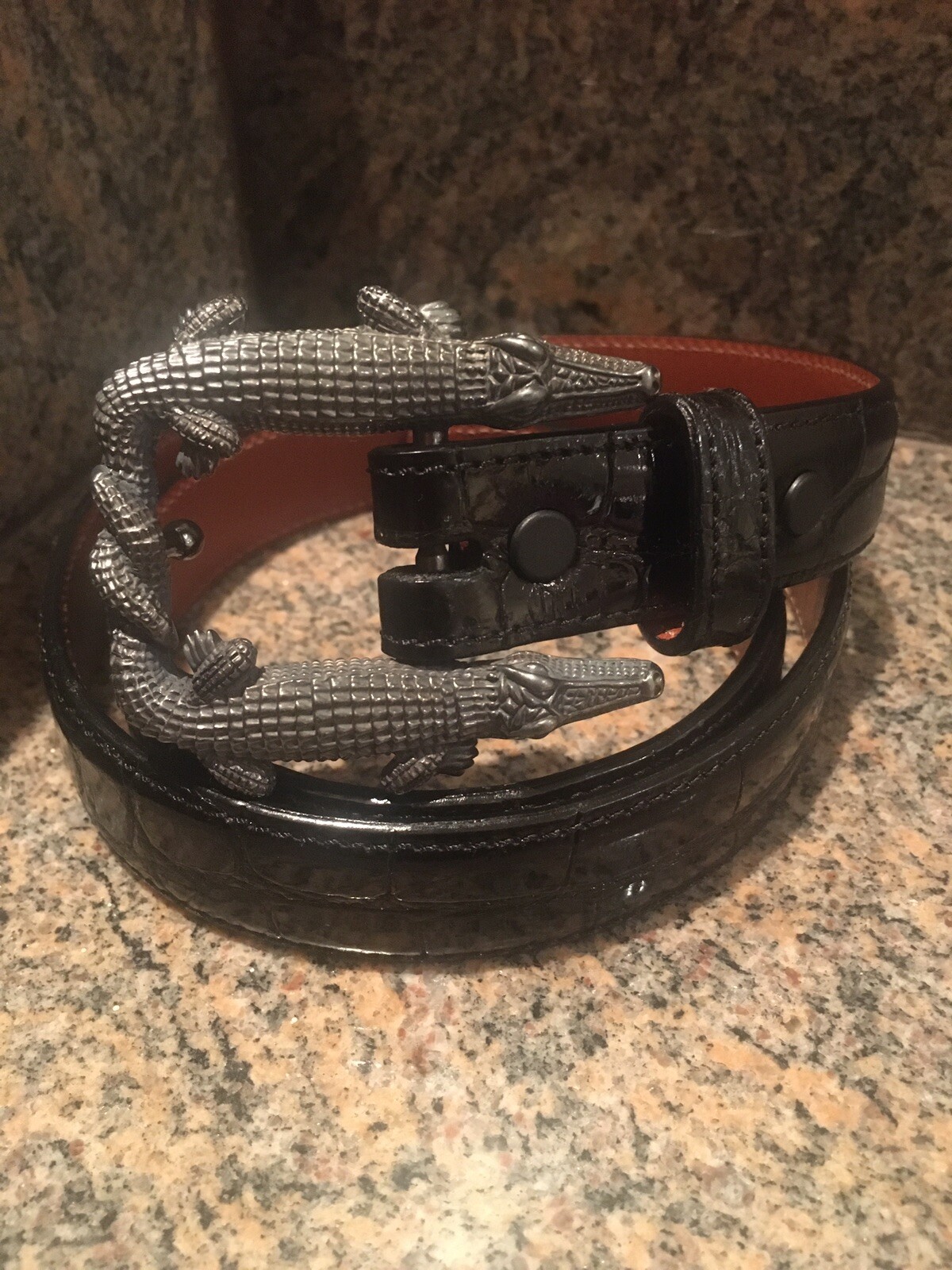 Kieselstein-Cord Sterling Double Alligator Buckle W/B… - Gem