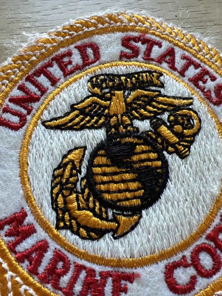 USMC United States Marine Corps White Back Ground EGA Logo Patch | eBay