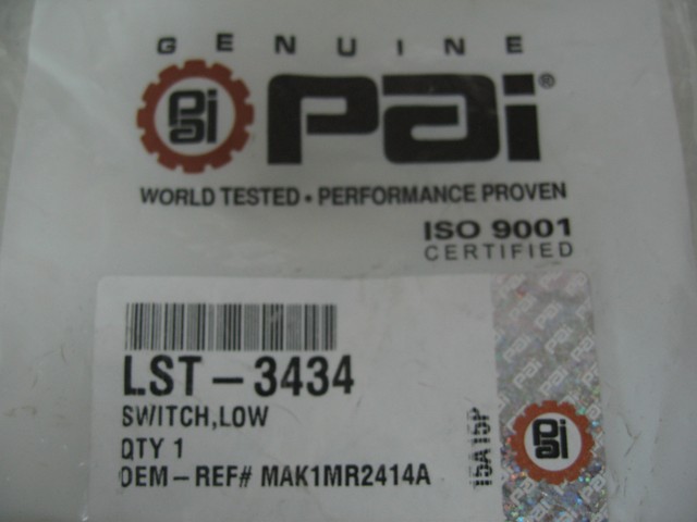OEM Mack 1mr2414a 20791291 Low Pressure Switch for CH Model Lp3. Pai ...