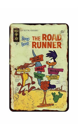 The Road Runner Comic Book Cover 1930s All Metal Tin Sign up to 12 x 18 ...