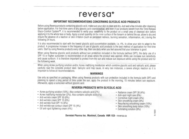 Reversa Skin Smoothing Body Lotion 200ml Glycolic Acid 10 Reverses ...