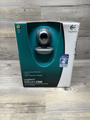 Logitech C500 1.3MP Webcam New and Sealed Damaged Box 2009 97855060167 ...