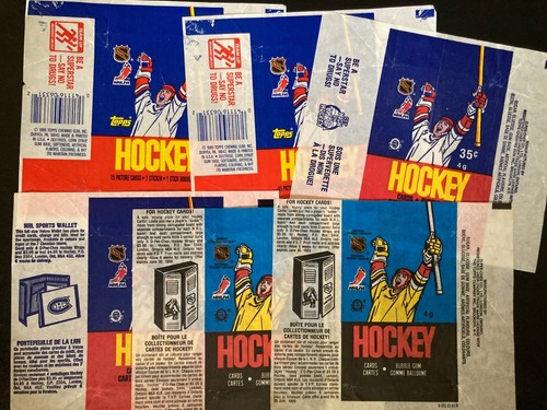 Lot of 6 1980's Topps & OPC Hockey Wax Pack Wrappers | eBay