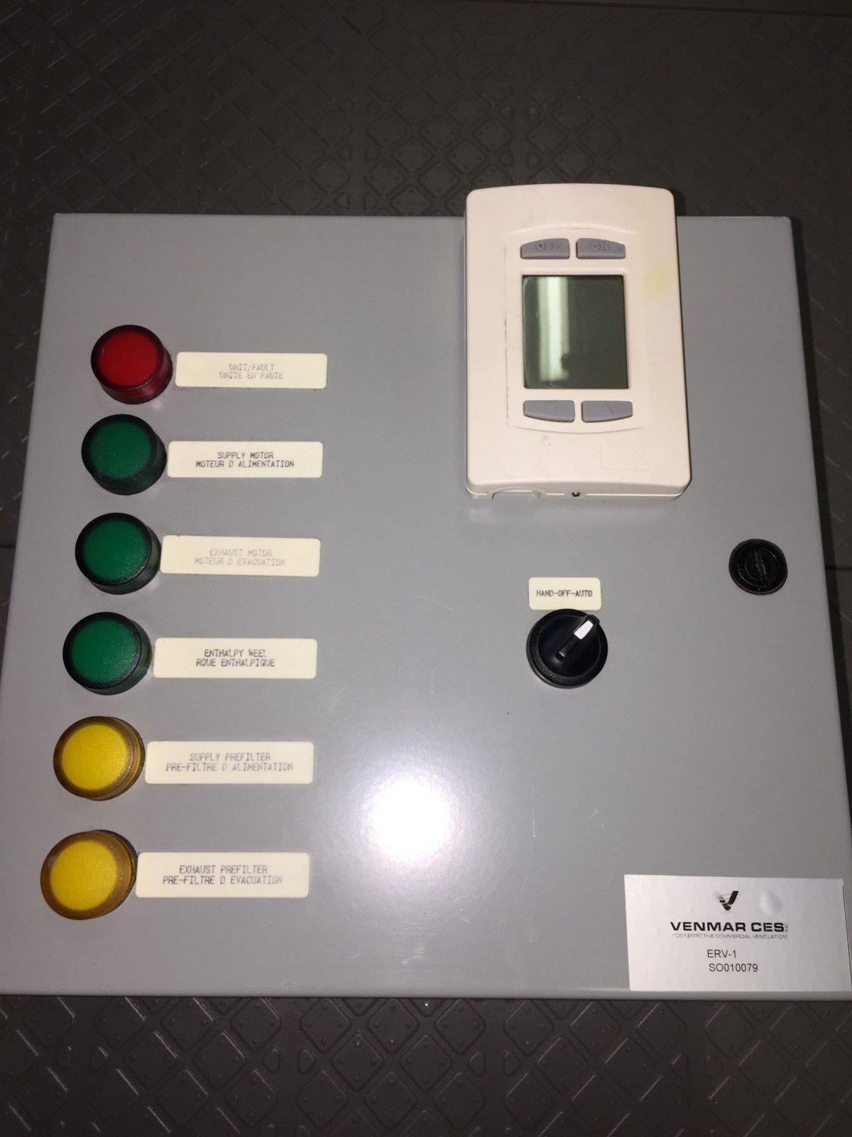 Venmar CES ERV-1 SO010079 Commercial Ventilation Electrical Control ...