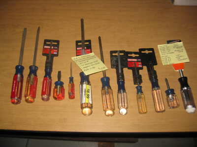 Craftsman Sears Screwdriver Lot 12 pc USA Made Standard / Phillips XLNT ...