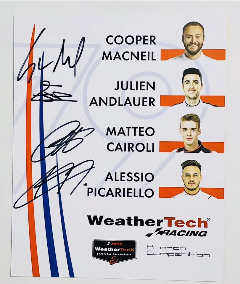 2022 Signed #79 Porsche 911 Weathertech Hero Card Rolex 24 Daytona Race ...