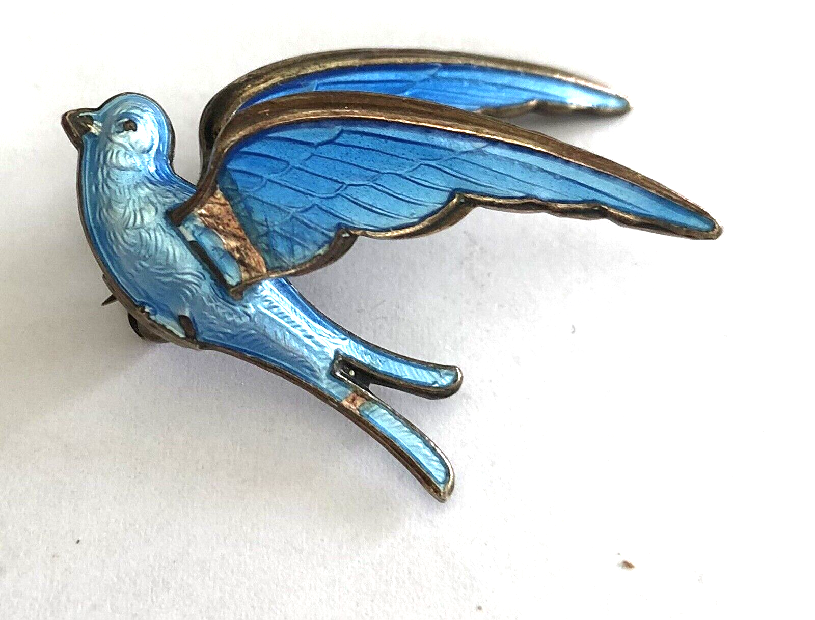 Vintage MAGNUS AASE Norway Sterling Blue Enamel Bluebird Pin | eBay