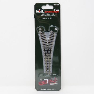 Kato Unitrack N 20-222 Wye #2 Electric Turnout Track Switch 19" Radius ...