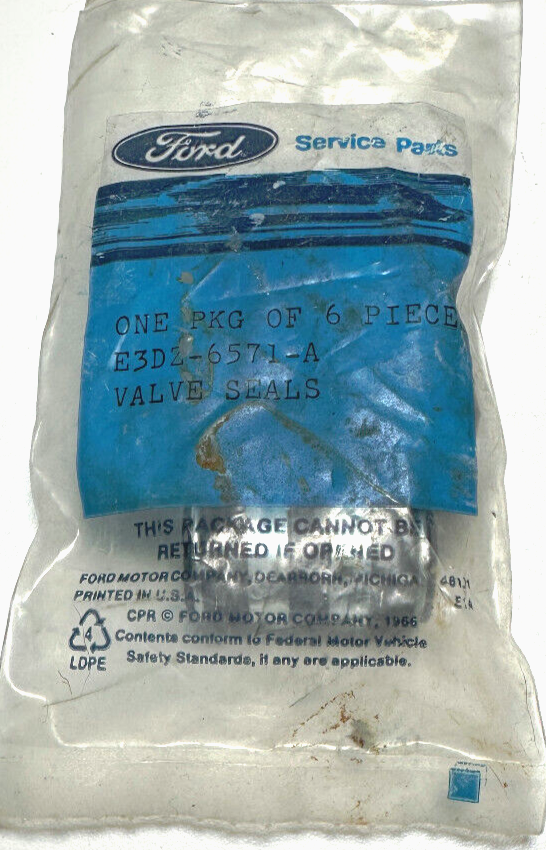 Set of 6 Genuine Ford Engine Intake Valve Oil Seals E3DZ-6571-A | eBay