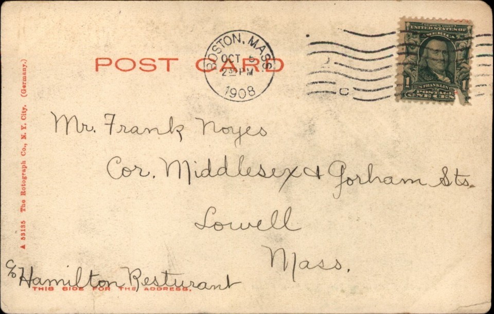 Boylston Street Entrance Back Bay Fens Boston MA Rotograph UDB 1908 ...