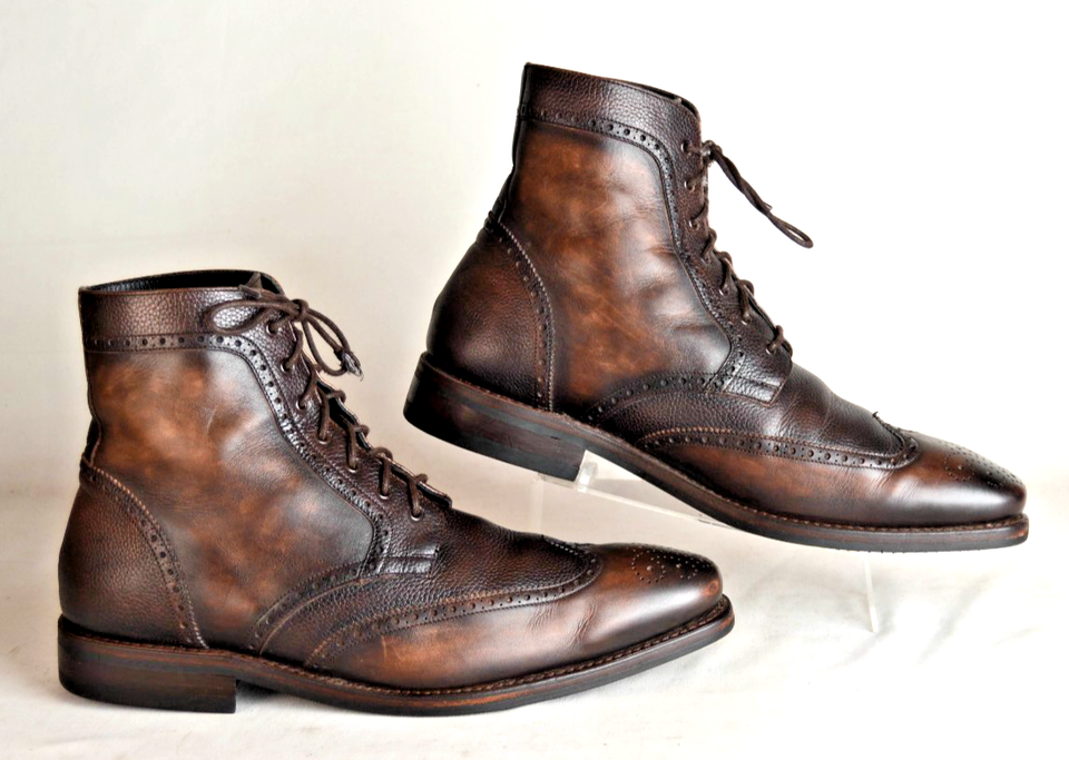 Thursday Boot Company Men's 12 M Lace Up Leather Brogue Wingtip Boots ...