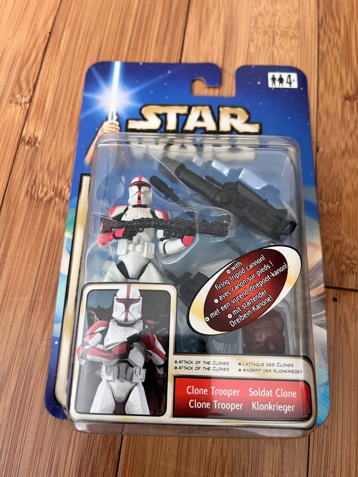 BNIB STAR WARS ATTACK OF THE CLONES CLONE TROOPER HASBRO TOY ACTION ...