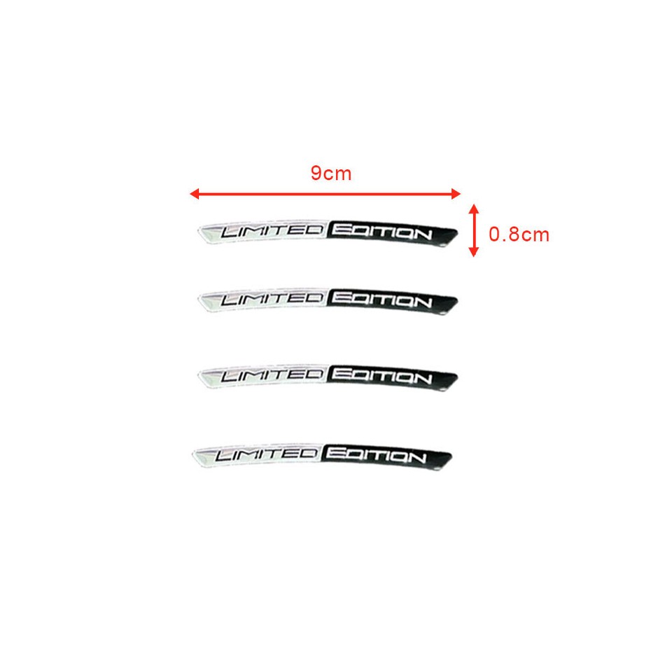 4pcs Red Limited Edition Logo Car Wheel Hub Stickers Emblem Badge ...